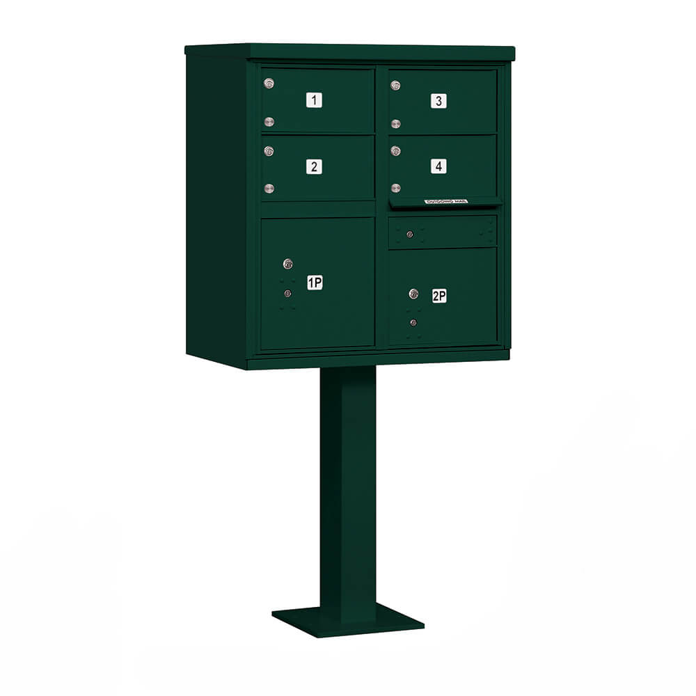 Cluster Box Unit with 4 Doors and 2 Parcel Lockers – Type V – MailboxEmpire