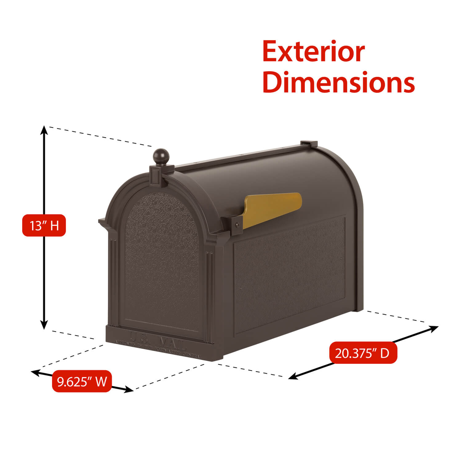 Buy Whitehall Premium Streetside Capitol Mailbox Package | MailboxEmpire