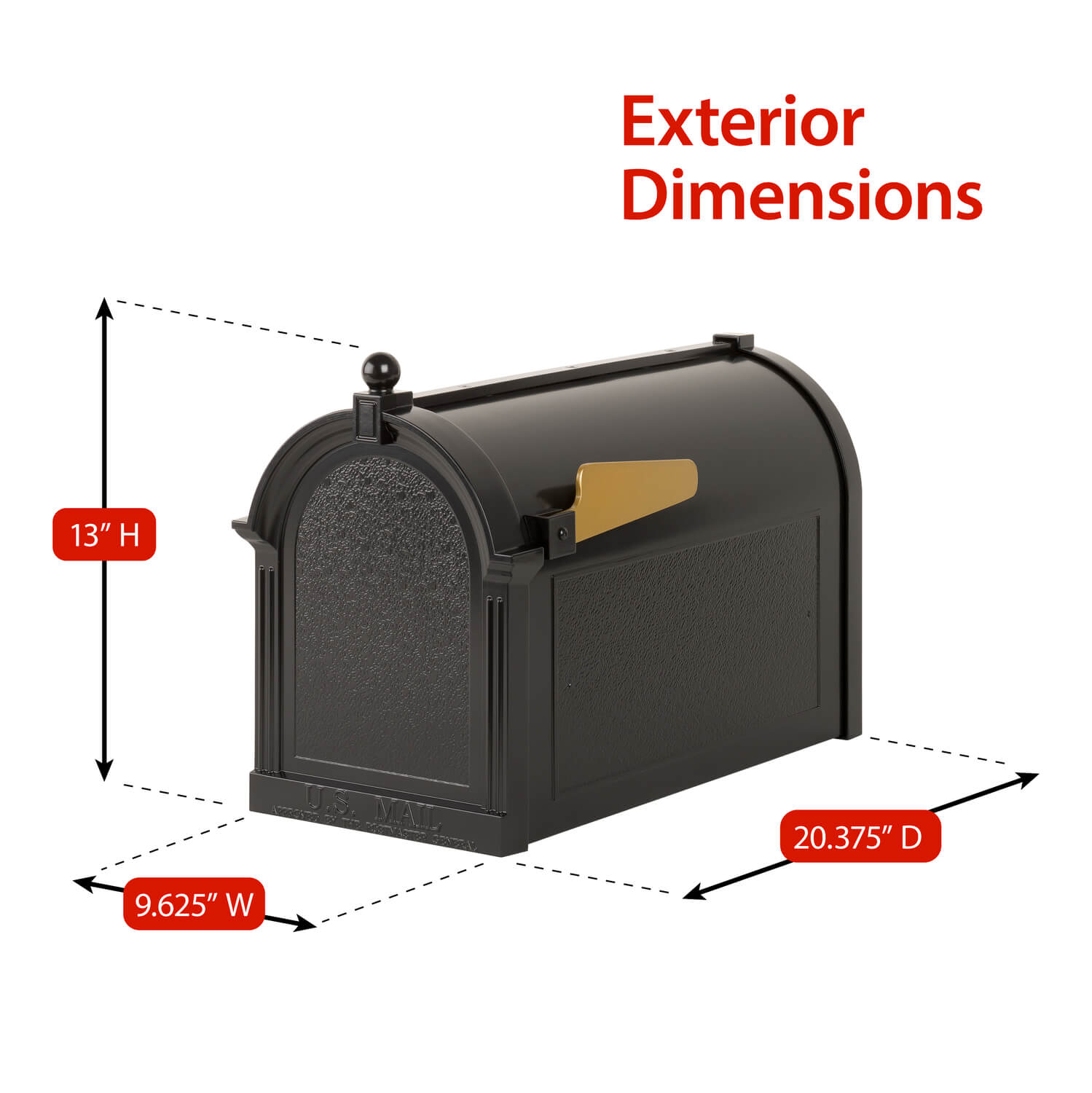 Buy Whitehall Premium Streetside Capitol Mailbox Package | MailboxEmpire