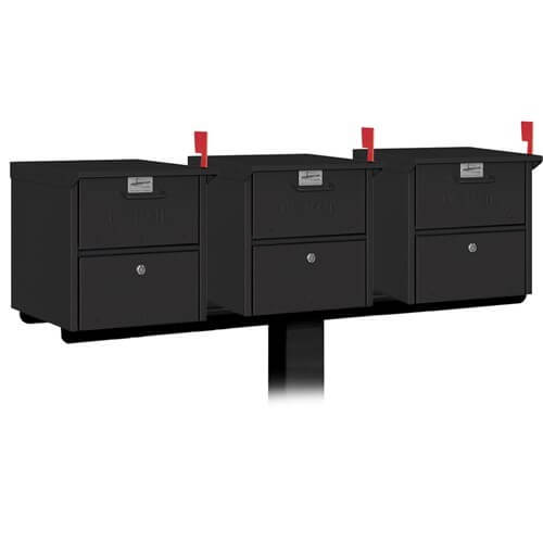 Buy Salsbury Triple Mail Chest Mailbox Post Package - MailboxEmpire