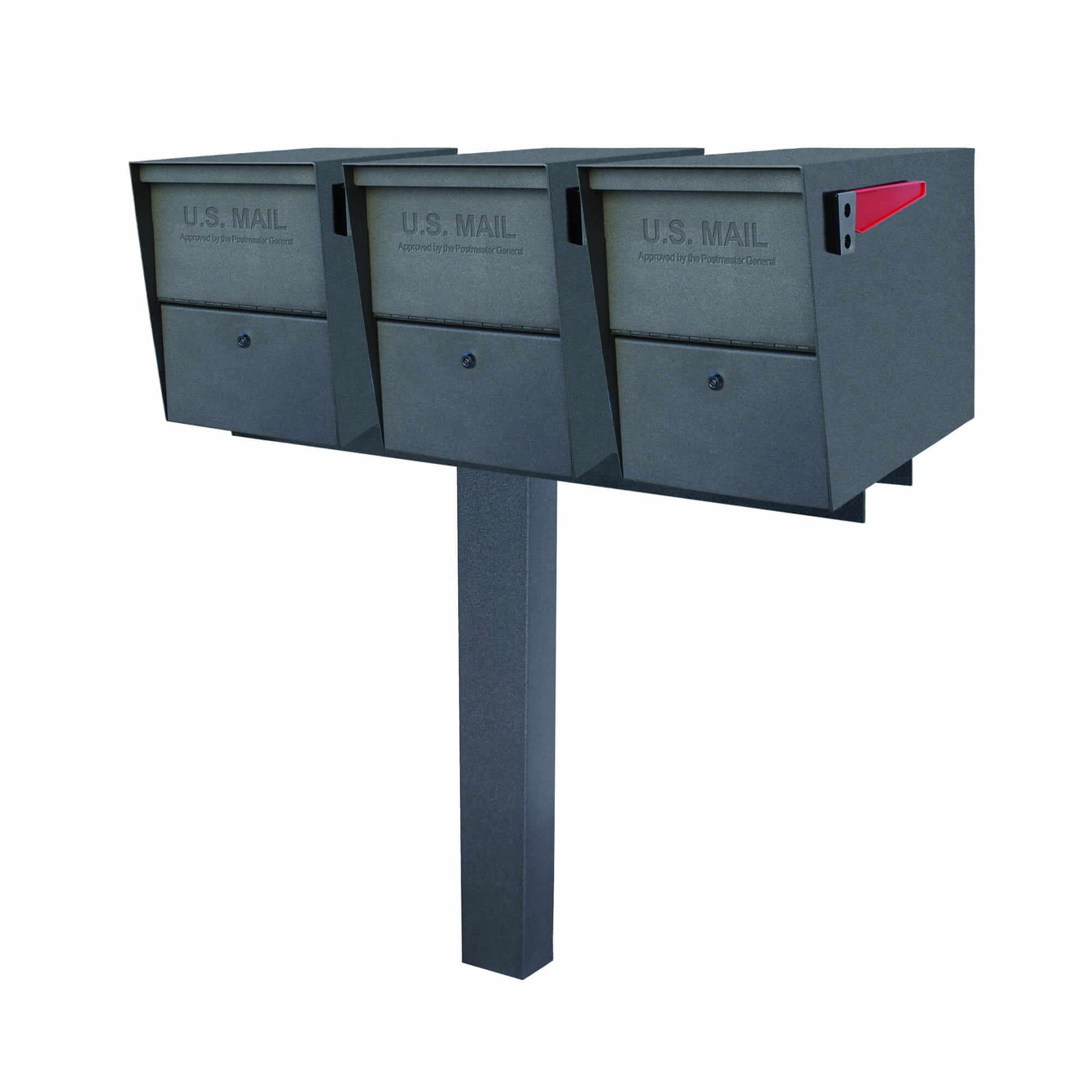 Mailboss Triple Package Master® Locking Mailbox & Post - Free Shipping ...