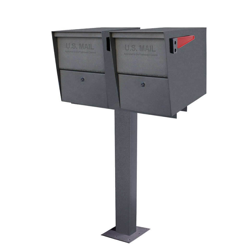 Mailboss Double Package Master® Locking Mailbox & Post - MailboxEmpire