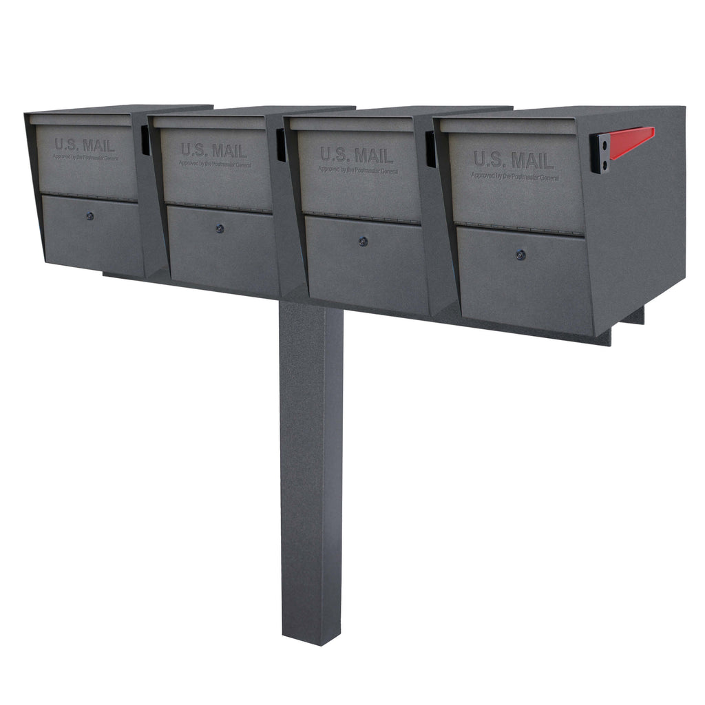 Mailboss Quadruple Package Master® Locking Mailbox & Post – MailboxEmpire