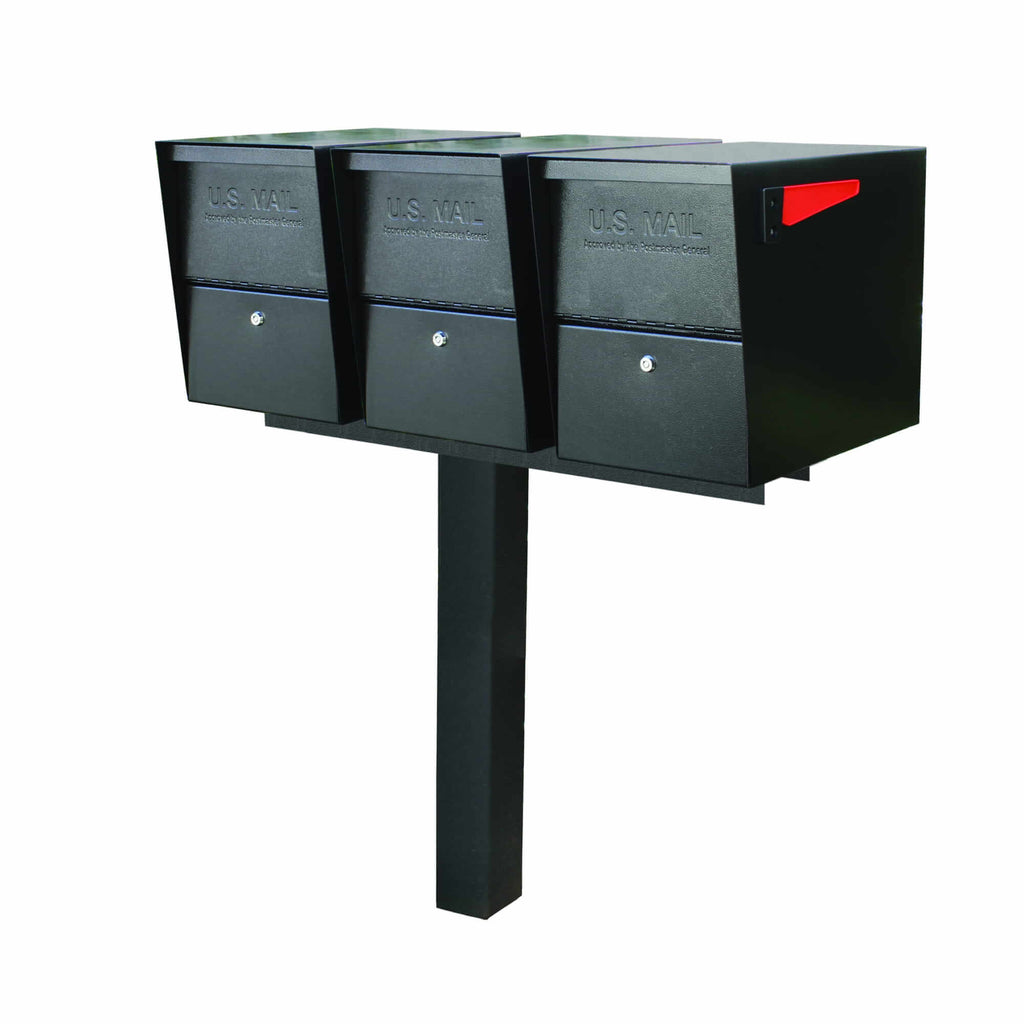 Mailboss Triple Package Master® Locking Mailbox & Post - Free Shipping ...