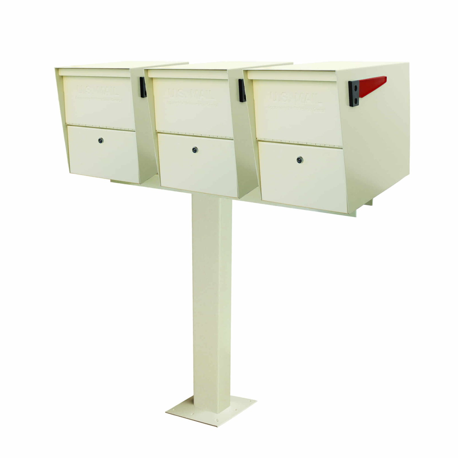 Mailboss Triple Package Master® Locking Mailbox & Post - Free Shipping ...