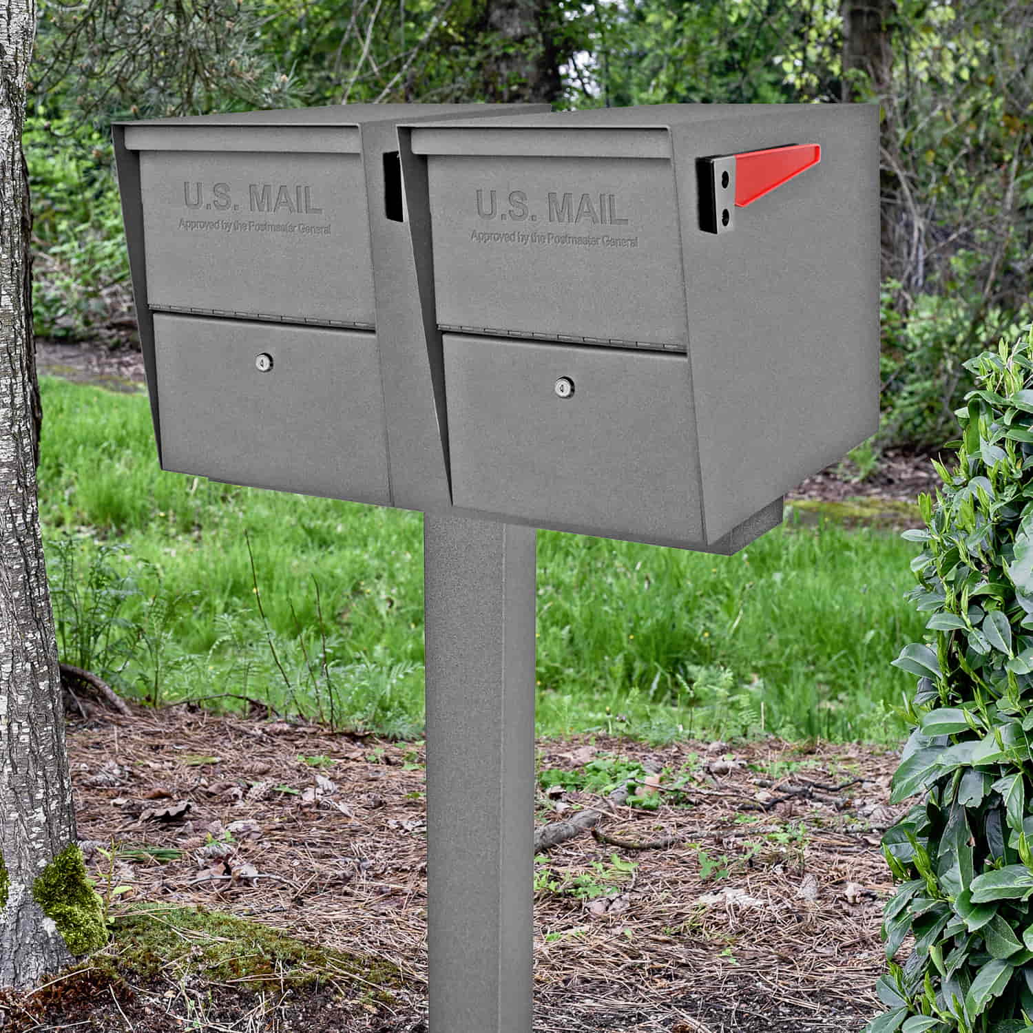 Mailboss Double Package Master® Locking Mailbox & Post - MailboxEmpire