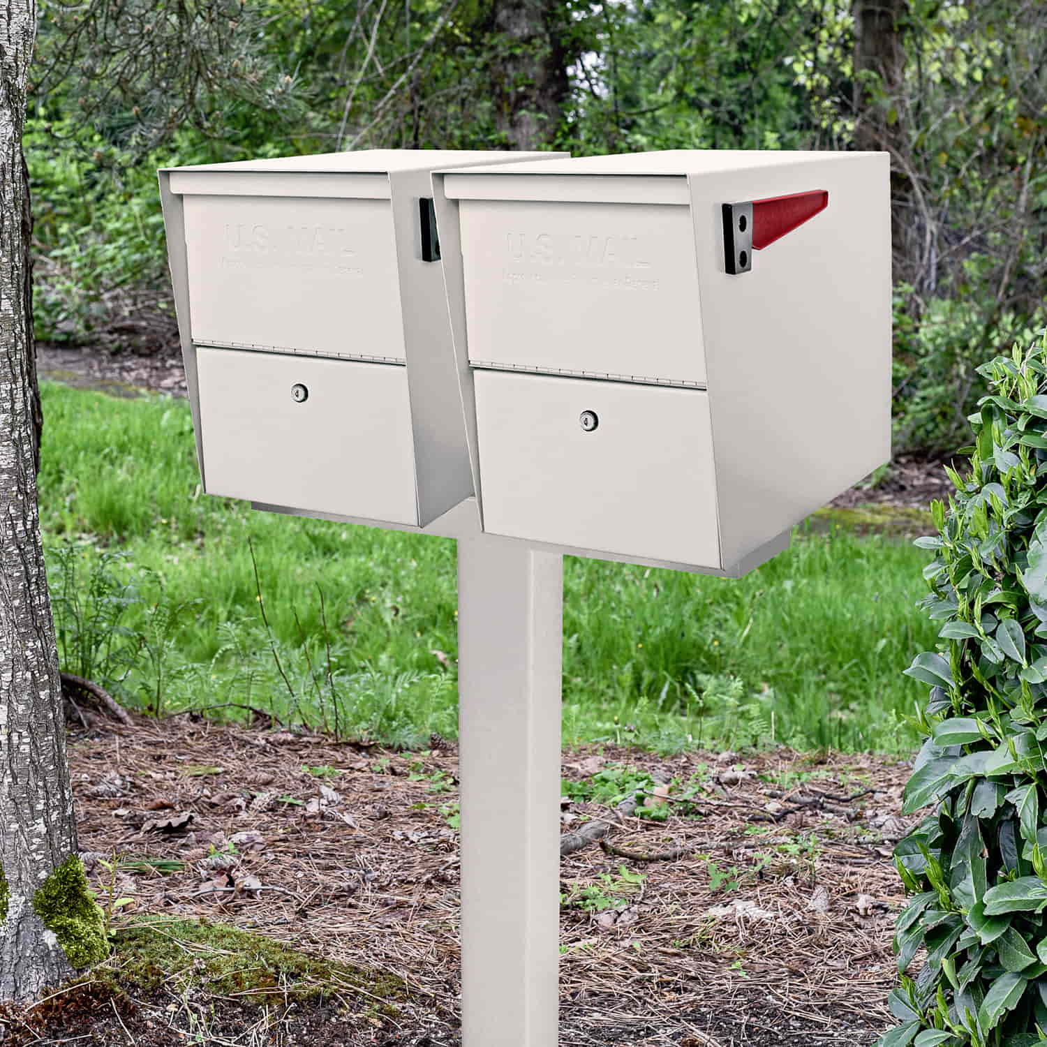Mailboss Double Package Master® Locking Mailbox & Post - MailboxEmpire
