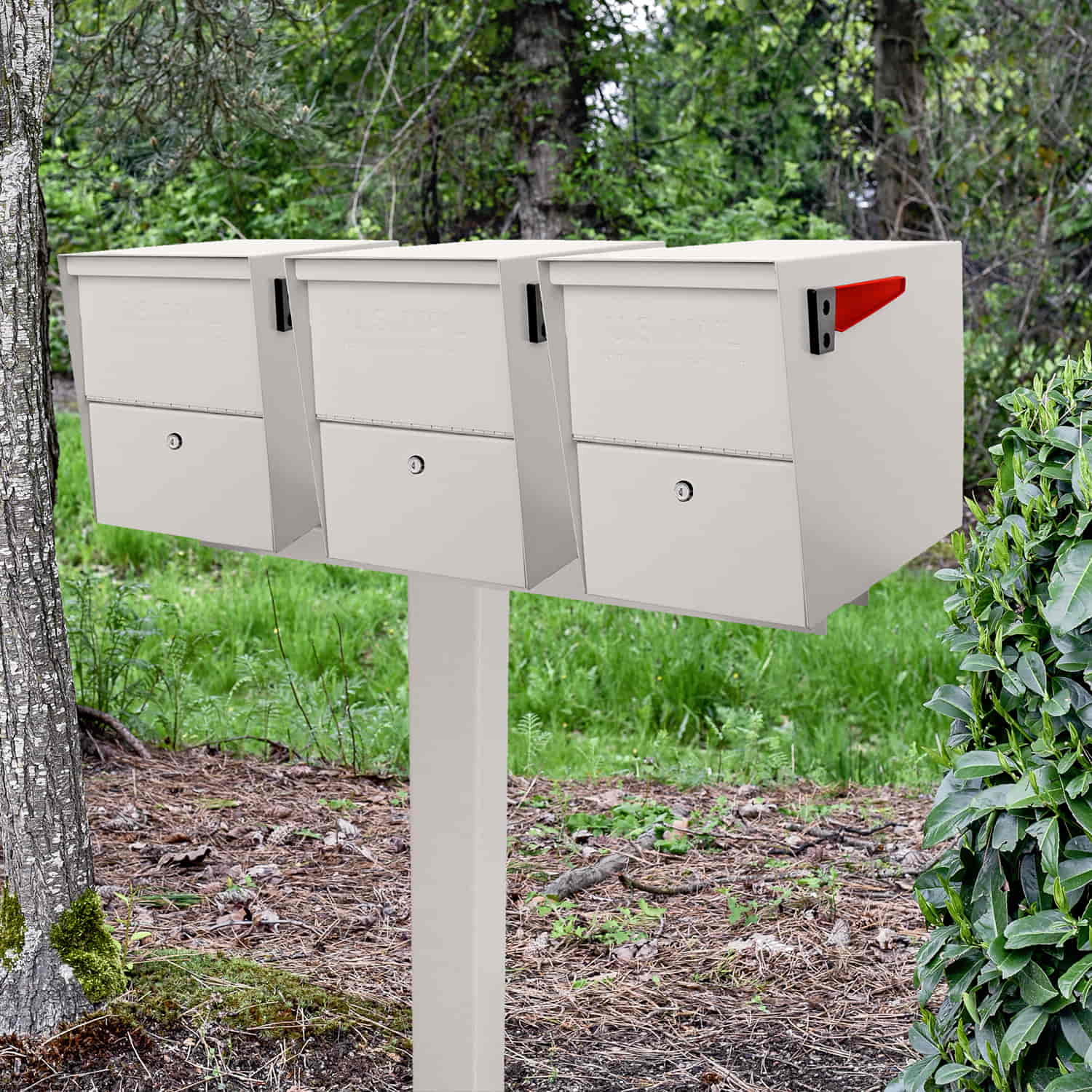Mailboss Triple Package Master® Locking Mailbox & Post - Free Shipping ...