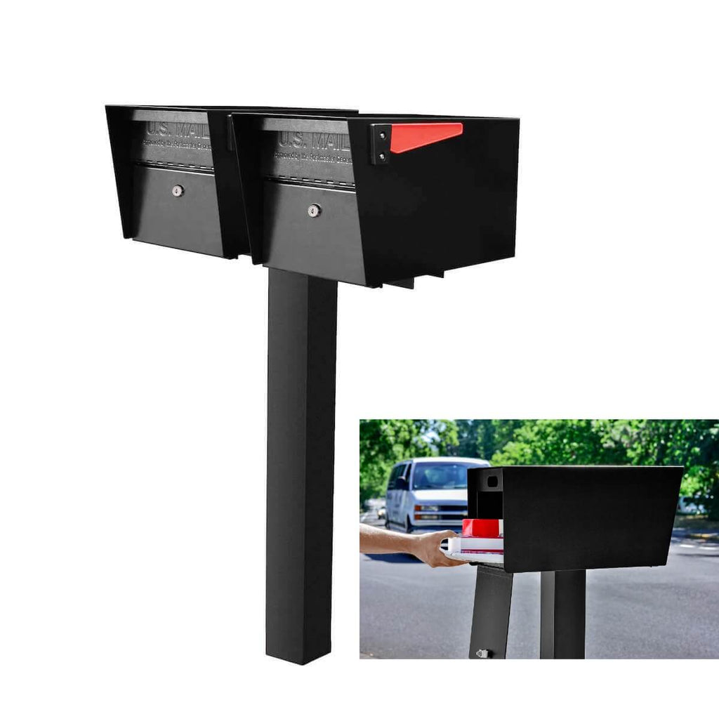 Mailboss Double Mail Manager® Locking Mailbox & Post - Free Shipping ...
