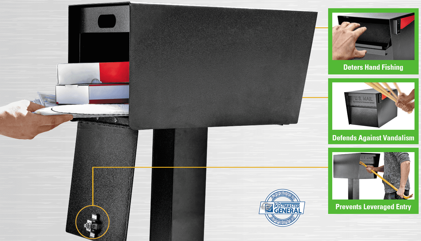 Mail Boss Manager Street Safe Locking Mailbox & Post - Free Shipping ...